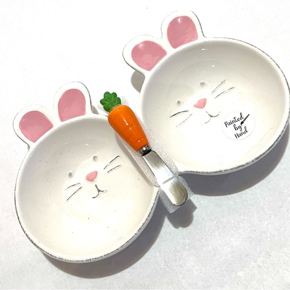 LANG | Dining | Lang Easter Bunny Ceramic Dipspread Bowls With Spreader ...